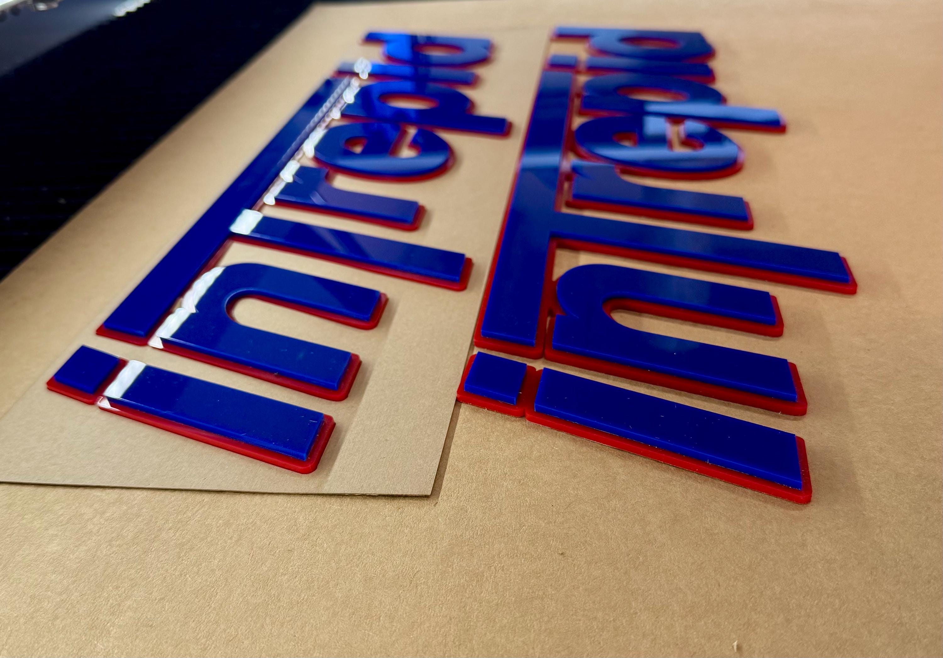 3D Raised Marine “INTREPID” 23”L X 5.7”H Modern Boat Logo Decal With 3M ...