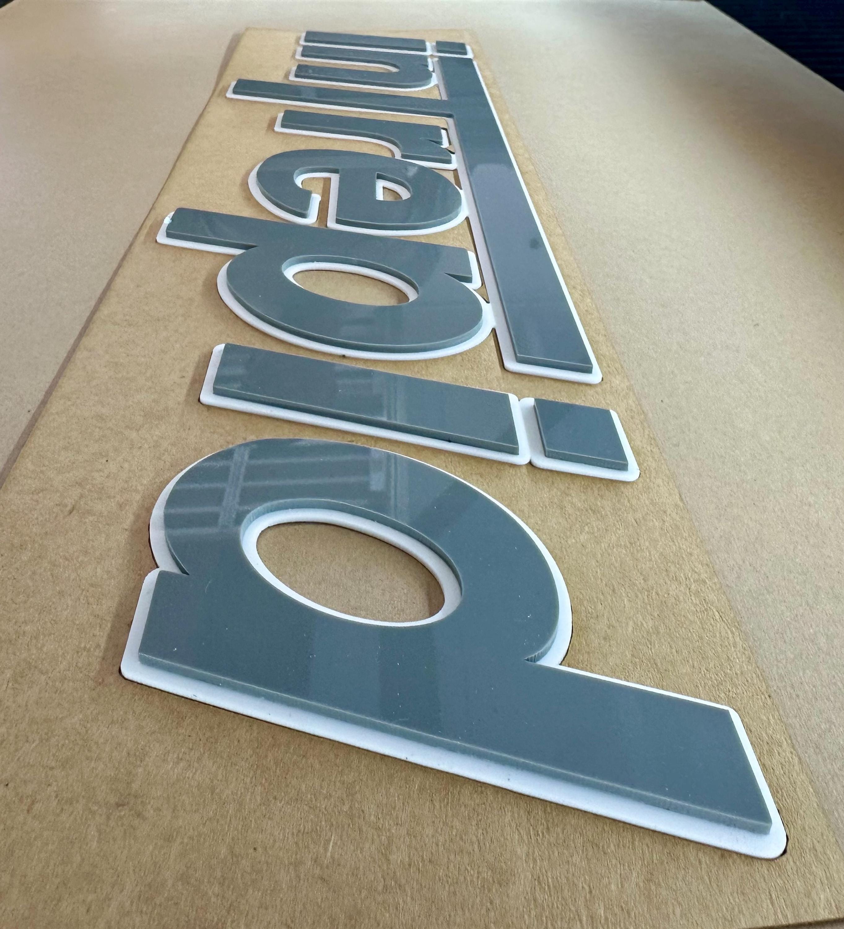 3D Raised Marine “INTREPID” 23”L X 5.7”H Modern Boat Logo Decal With 3M ...