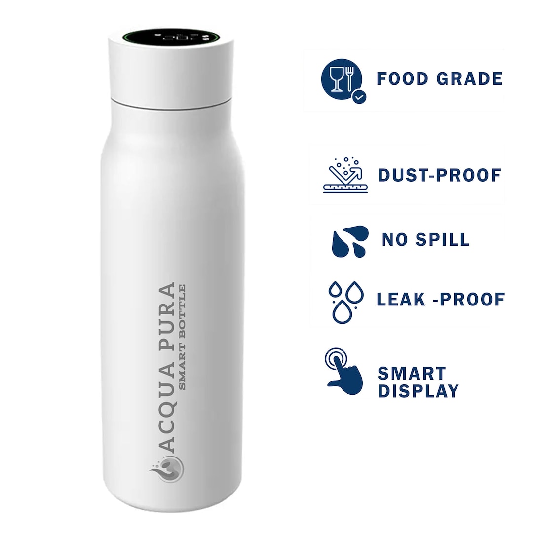ACQUA PURA Digital Stainless Steel Insulated Smart Water Bottle - Etsy