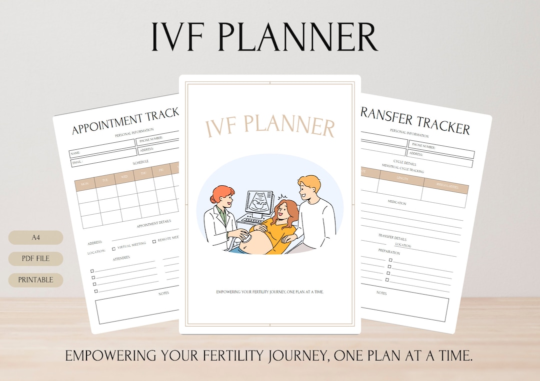 IVF Planner Printable | Medical, Expense, Doctor Visit and Medication ...