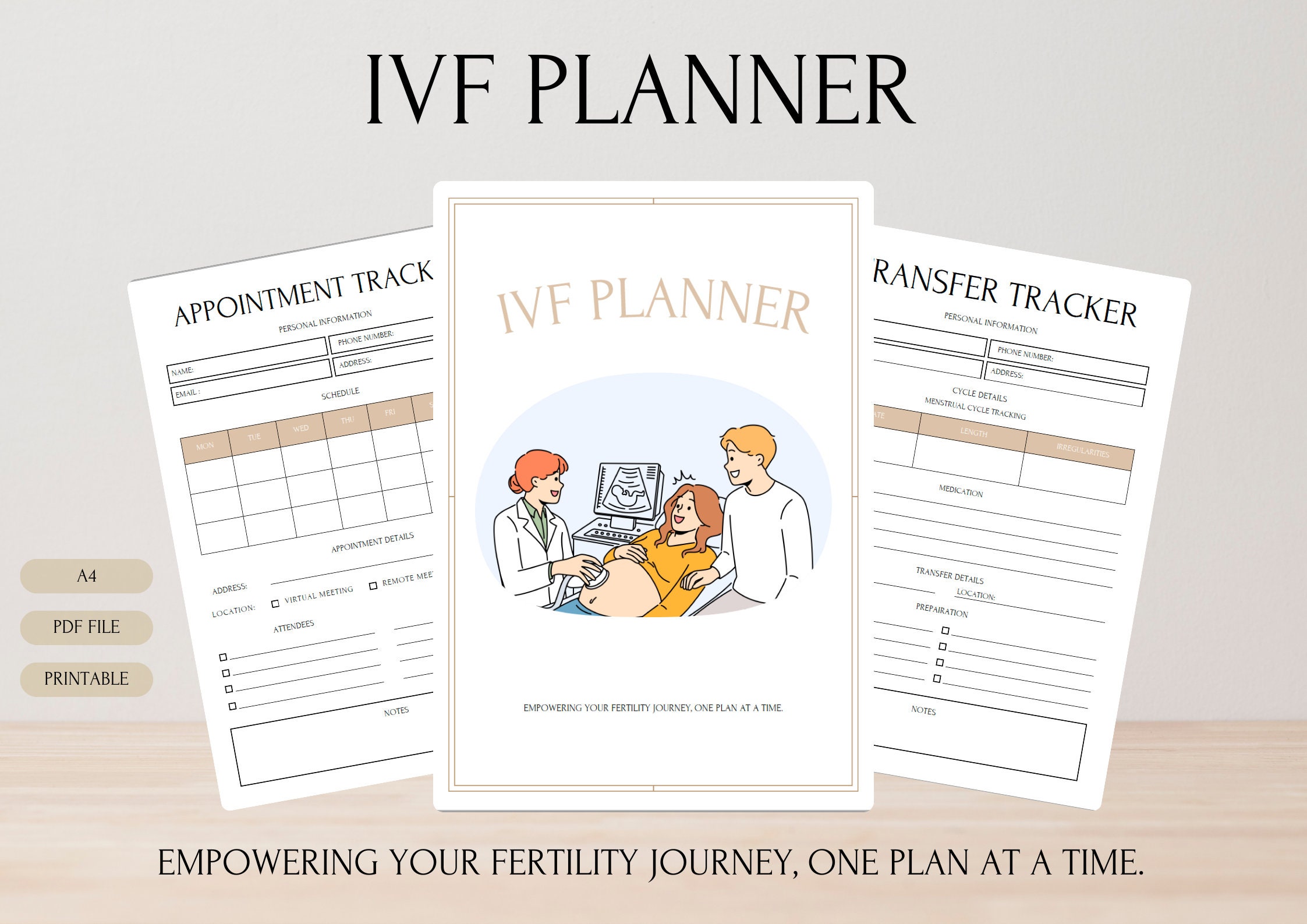 IVF Planner Printable | Medical, Expense, Doctor Visit and Medication ...