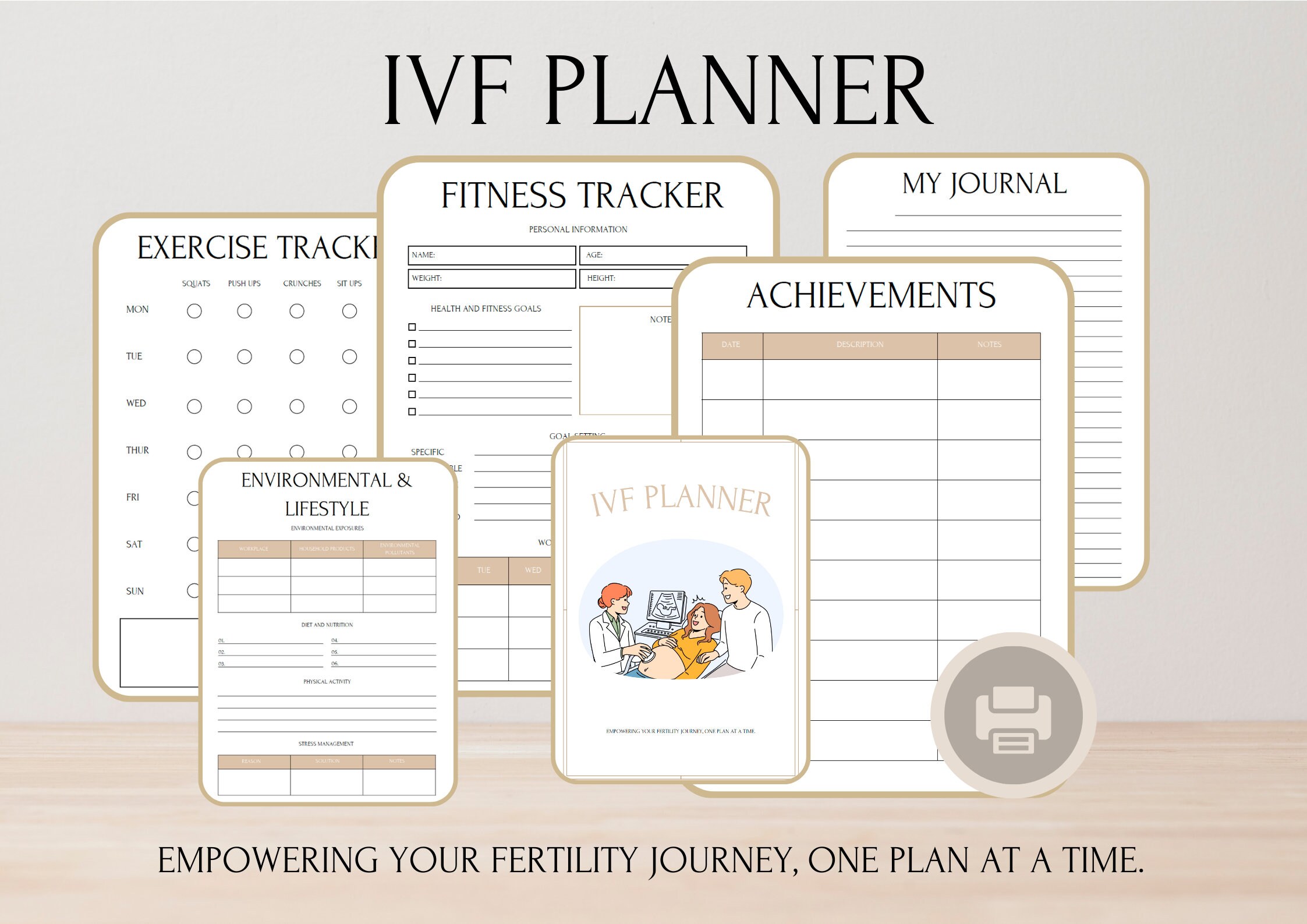 IVF Planner Printable | Medical, Expense, Doctor Visit and Medication ...