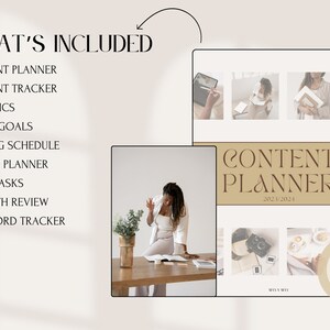 Beige Content Planner Printable Content Calendar, Social Media Planner ...