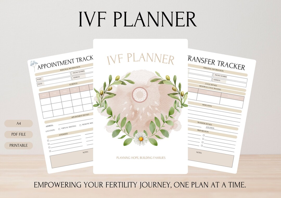 Clear IVF Planner Printable Expense Tracker, Fertility Planner, Medical ...