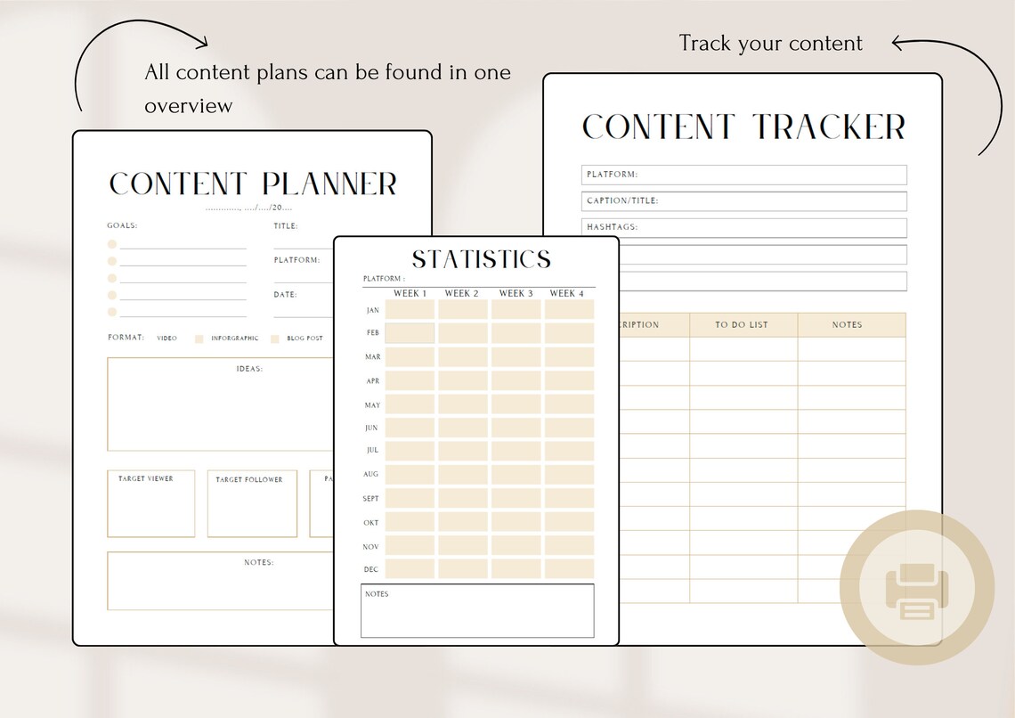 Ultimate Content Creator Bundle: Your Content Planner, Content Calendar ...