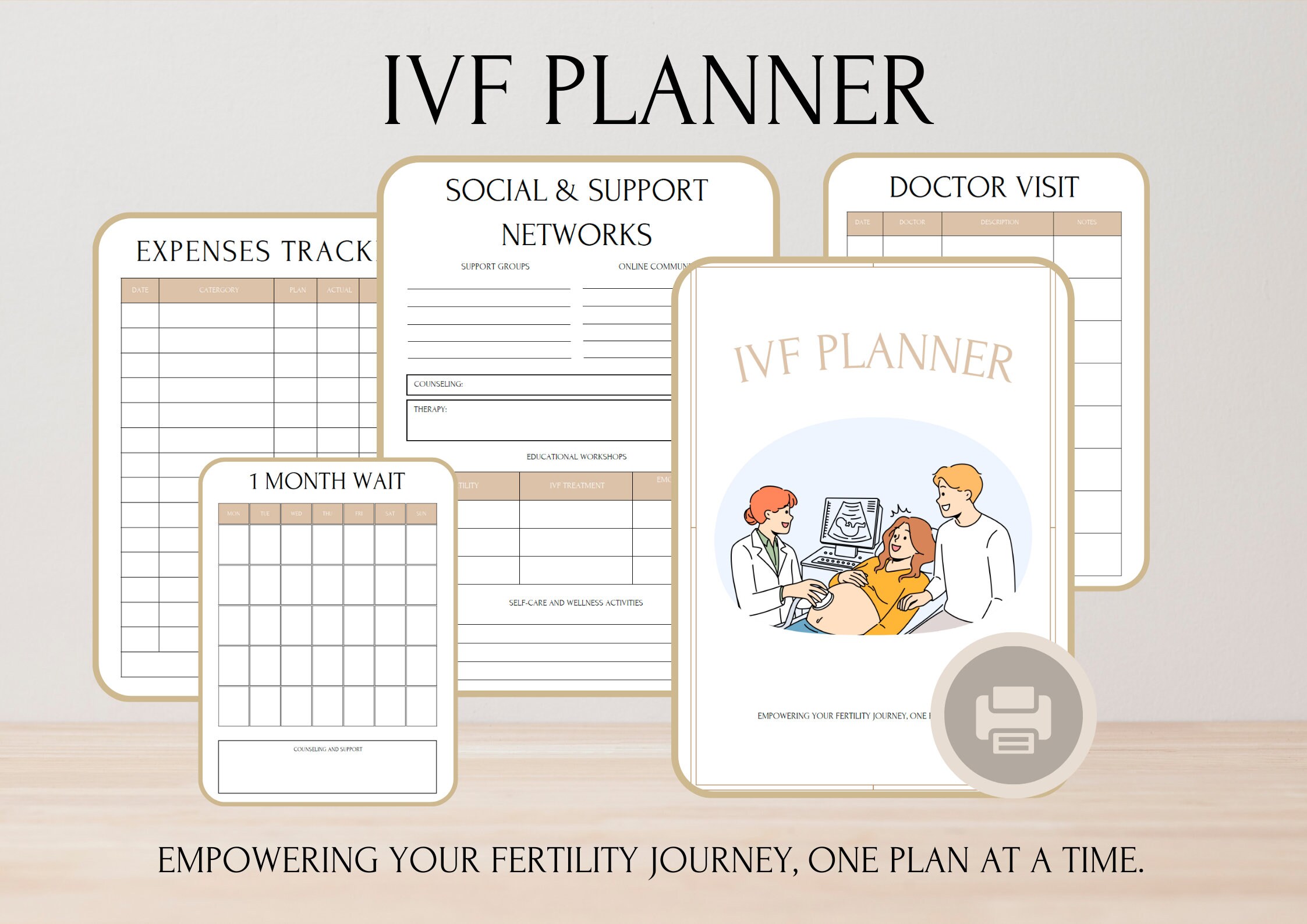 IVF Planner Printable | Medical, Expense, Doctor Visit and Medication ...