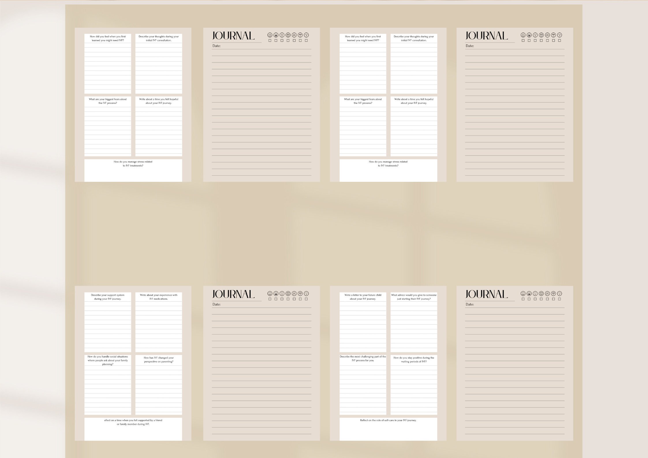 Pink Printable IVF Support Kit IVF Planner & IVF Journal With 50 ...