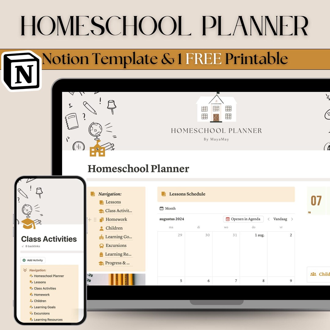 Back to School! Digital Homeschool Planner & Free Printable Homeschool ...