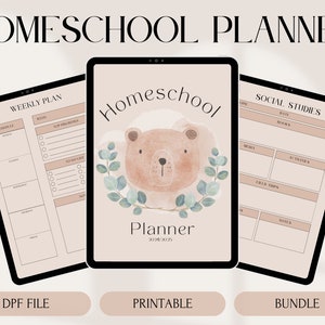 Cute Pink Homeschool Planner Bundle | Printable Schedules, Field Trip ...