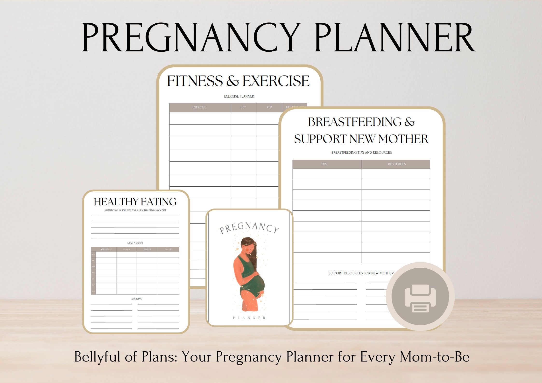 Ultimate Pregnancy Planner Printable Set Medical Tracker, Medical Diary ...