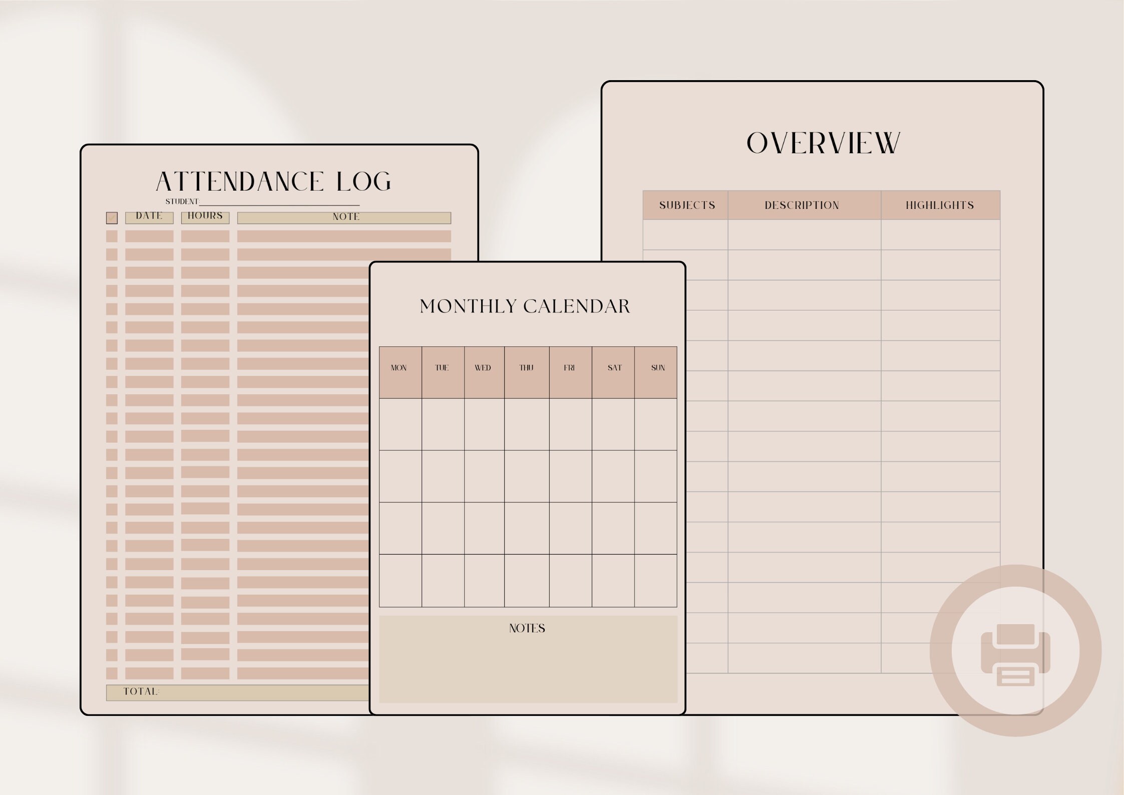 Cute Pink Homeschool Planner Bundle Printable Schedules, Field Trip ...