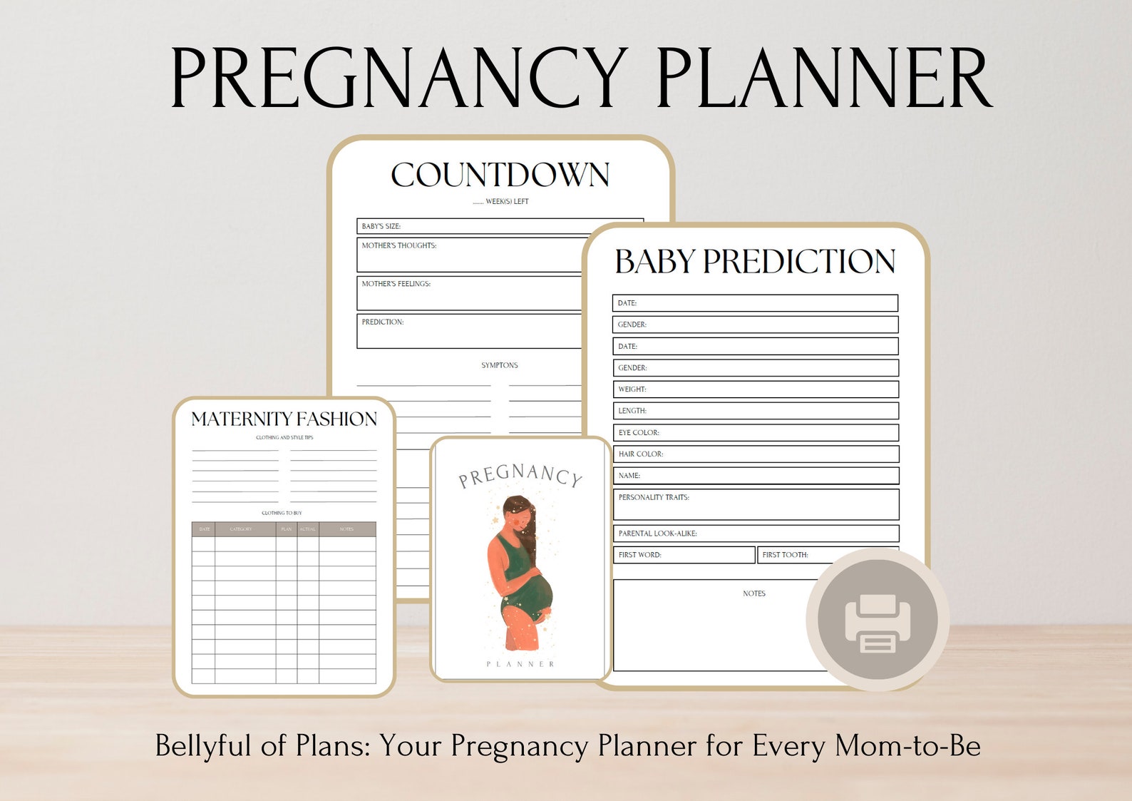 Ultimate Pregnancy Planner Printable Set Medical Tracker, Medical Diary ...