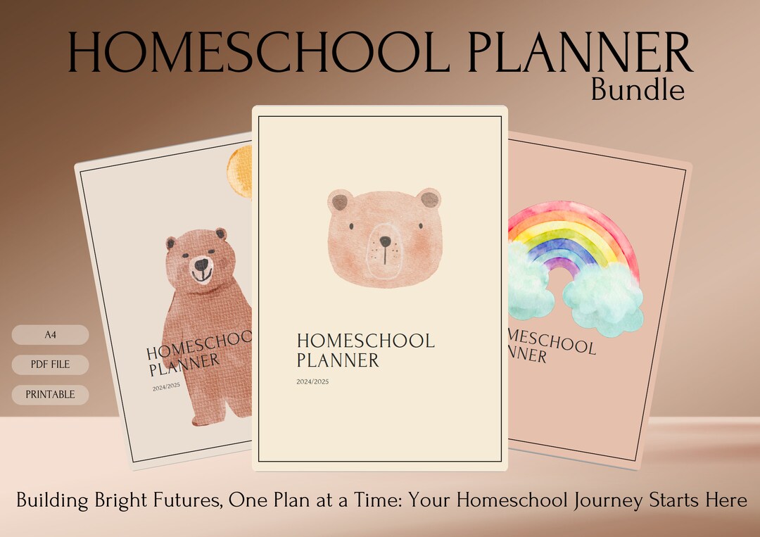 Cute & Complete Homeschool Planner Bundle Printable Schedules and ...