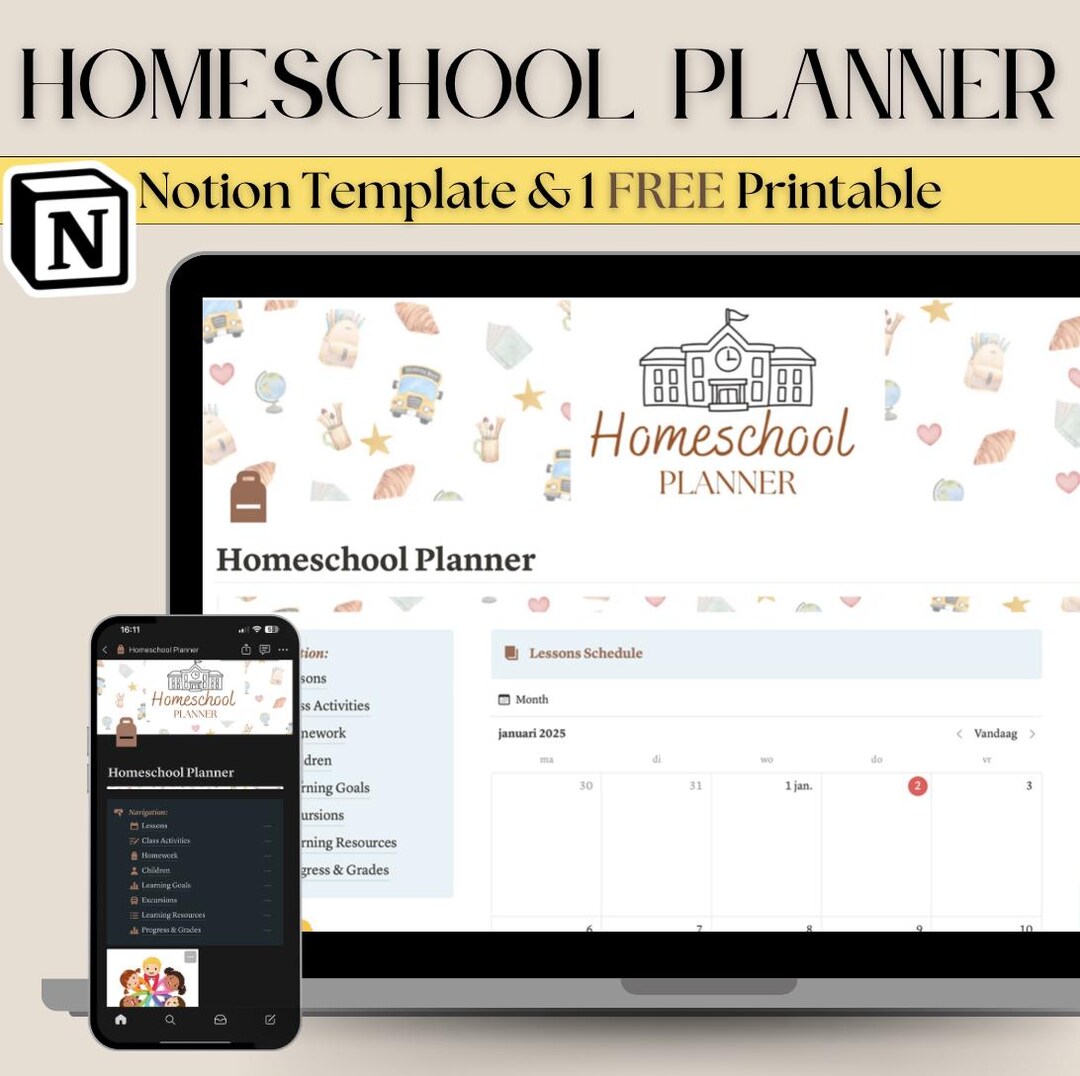 Notion Homeschool Planner & Free Printable Educational Activities ...