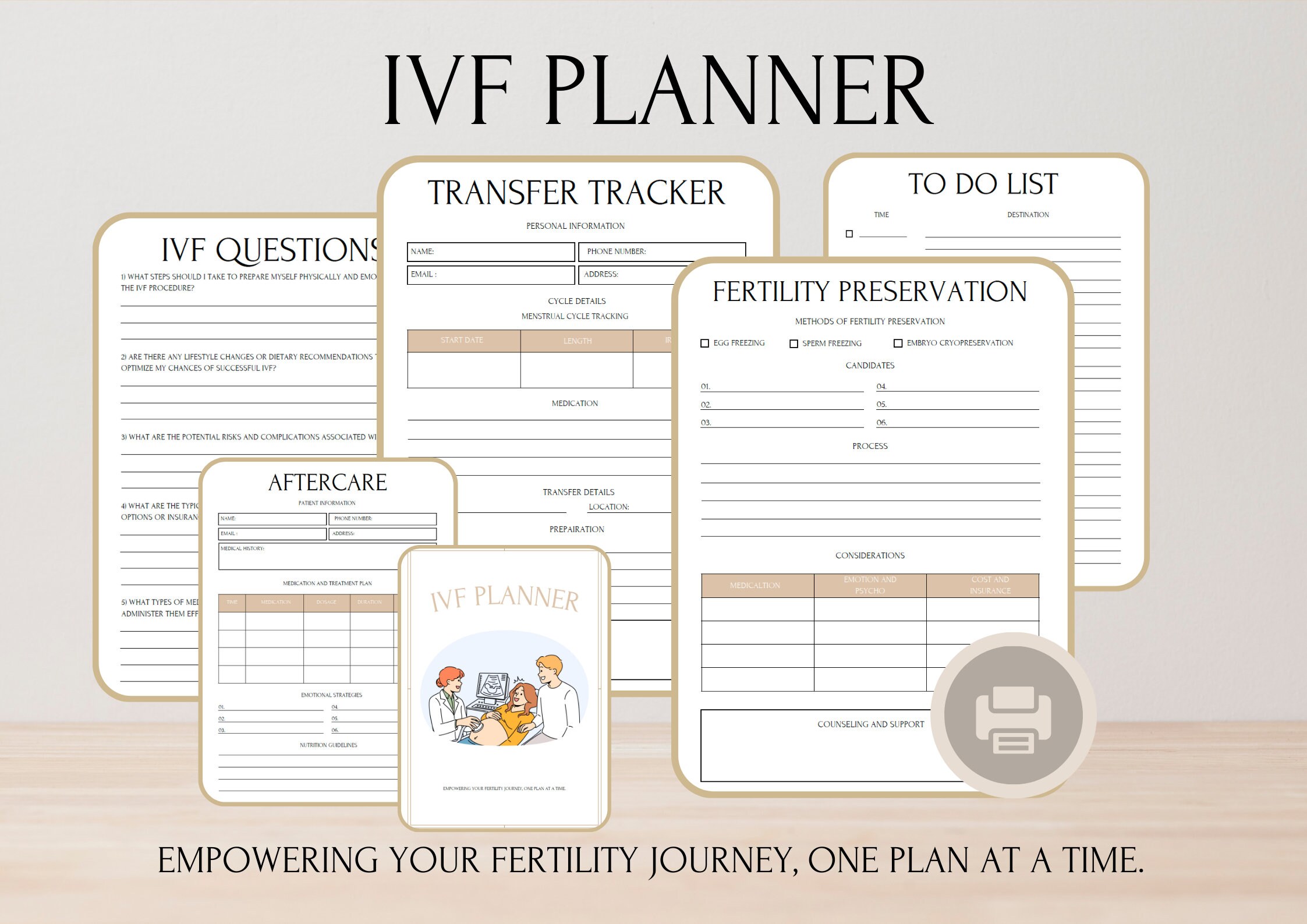 IVF Planner Printable | Medical, Expense, Doctor Visit and Medication ...