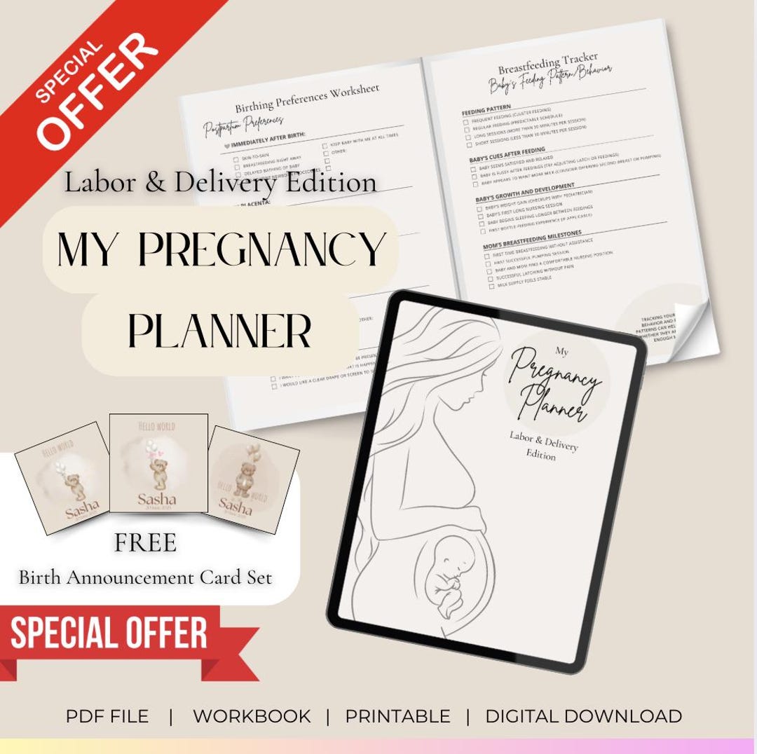 Pregnancy Planner Labor & Delivery Mom Edition | Printable Birth Plan ...
