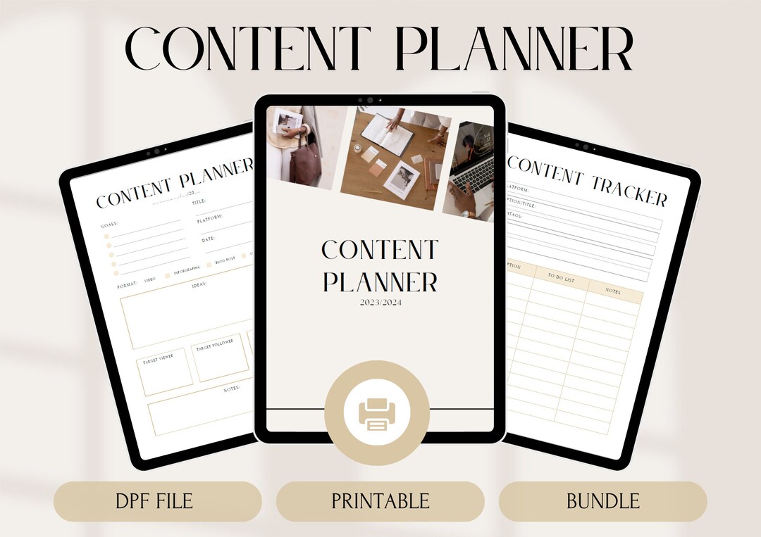 Ultimate Content Creator Bundle: Your Content Planner, Content Calendar ...