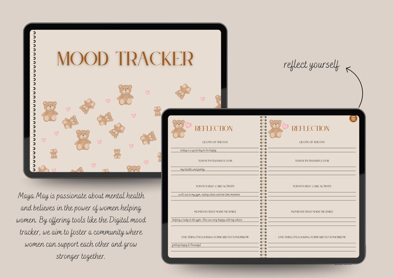 Digital Mood Tracker Template for Goodnotes, Notability & Onenote ...