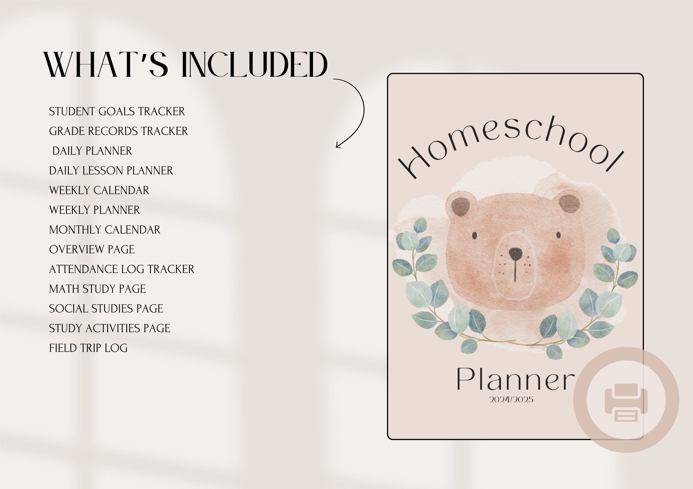 Cute Pink Homeschool Planner Bundle | Printable Schedules, Field Trip ...