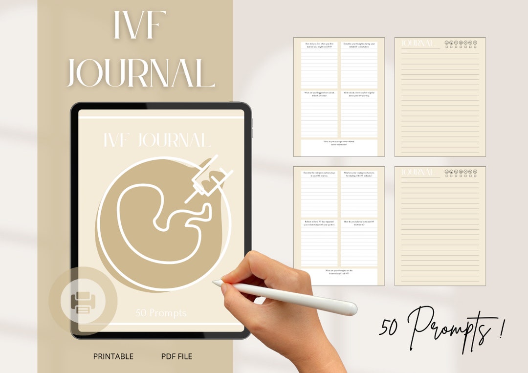 Clear IVF Journal Printable With 50 Prompts | Made With Care for ...