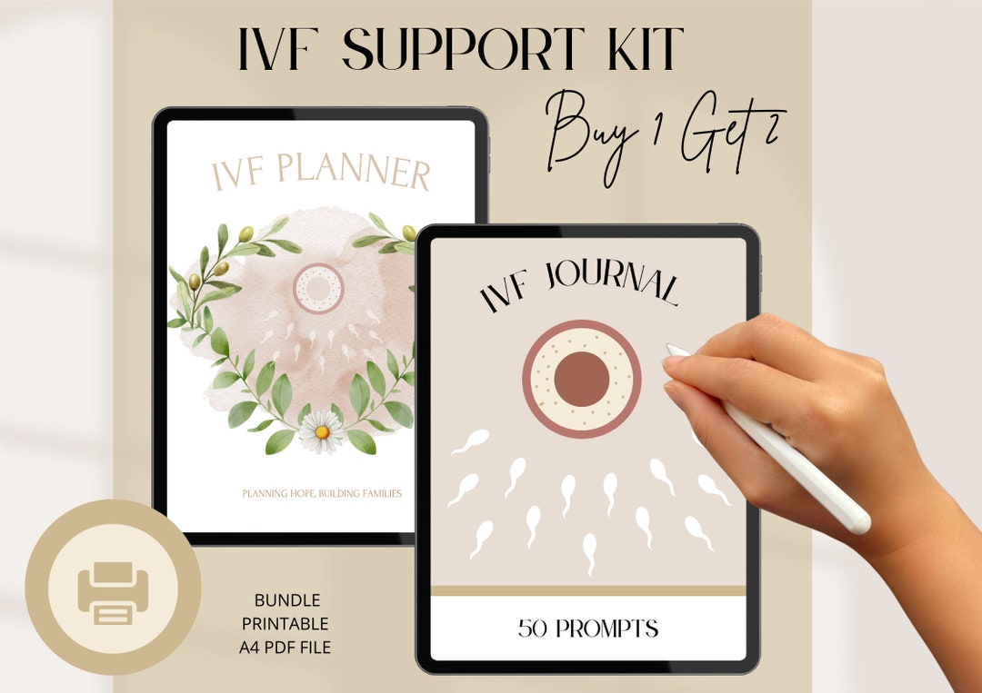 Pink Printable IVF Support Kit IVF Planner & IVF Journal With 50 ...