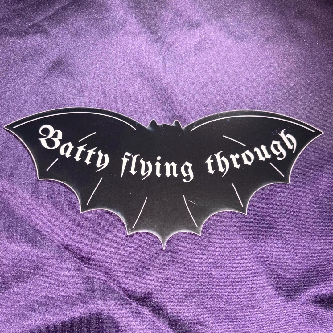 Batty Flying Through - Car Decal Sticker - Etsy