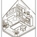 60 Isometric Room Coloring Pages, Interior Coloring Printables, Pocket ...