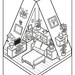 60 Isometric Room Coloring Pages, Interior Coloring Printables, Pocket ...