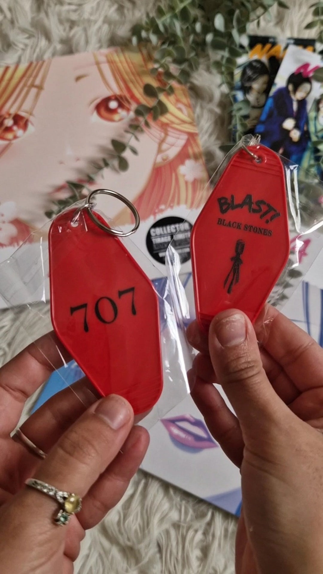 Key Ring Nana 707 Black Stones - Etsy