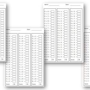 Times Table Worksheets With Answer - Printable - Multiplication ...