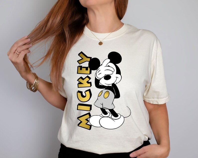 Shy Mickey Mouse Cute Disney T-shirt, Disneyland Trip Comfort Colors Summer Shirts, Sweet Disney ...