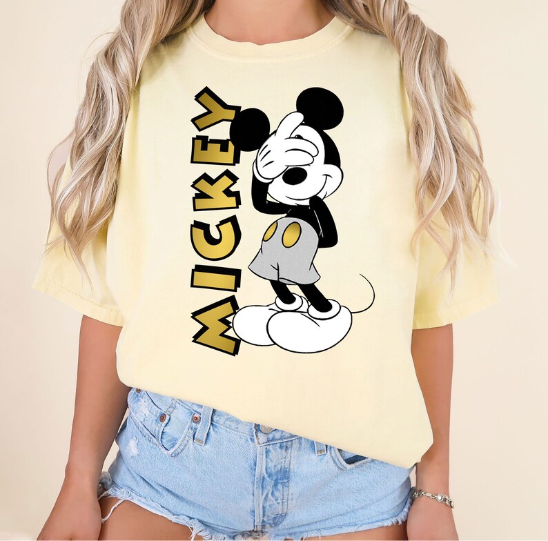 Shy Mickey Mouse Cute Disney T-shirt, Disneyland Trip Comfort Colors Summer Shirts, Sweet Disney ...