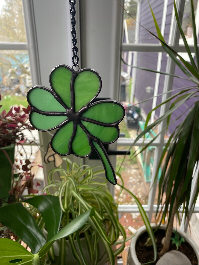 Stained Glass Four Leaf Clover - Etsy