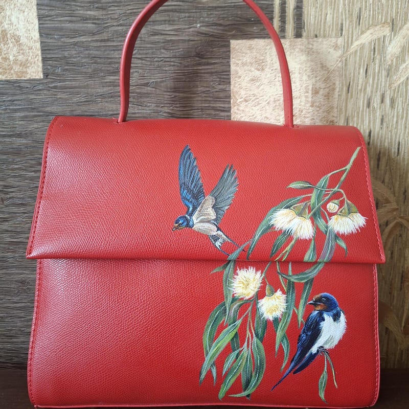 Hand Painted Handbag - Etsy
