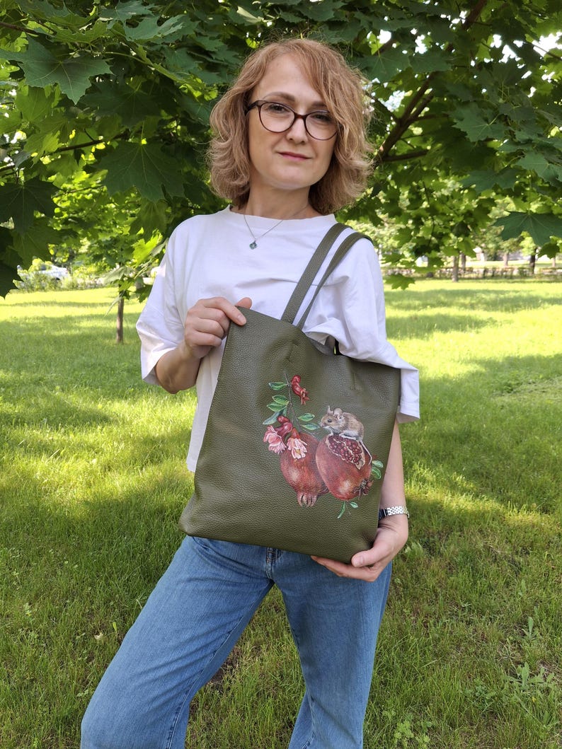 Hand Painted Personalized Shoulder Bag Custom Made Floral Crossbody Bag ...