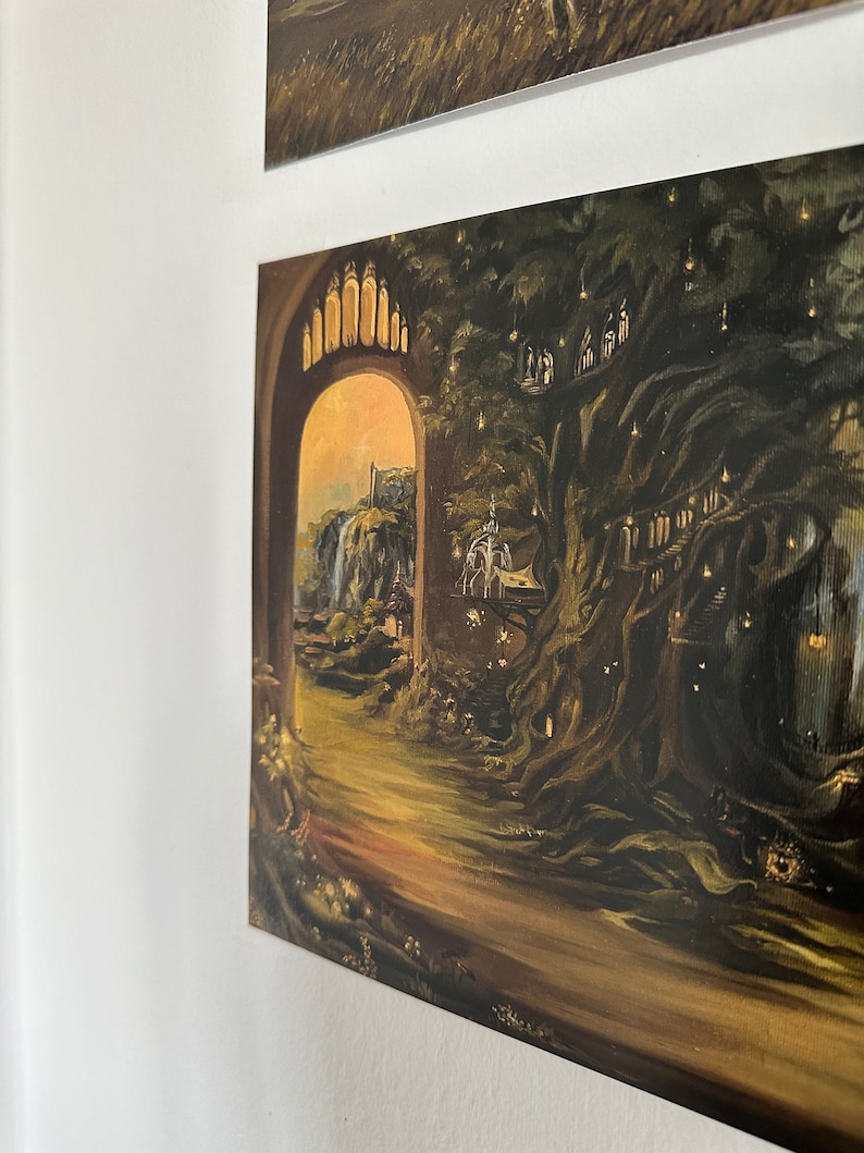 The Kingdom of Elfhame Oil Painting Library Print Art | Bookshelf ...