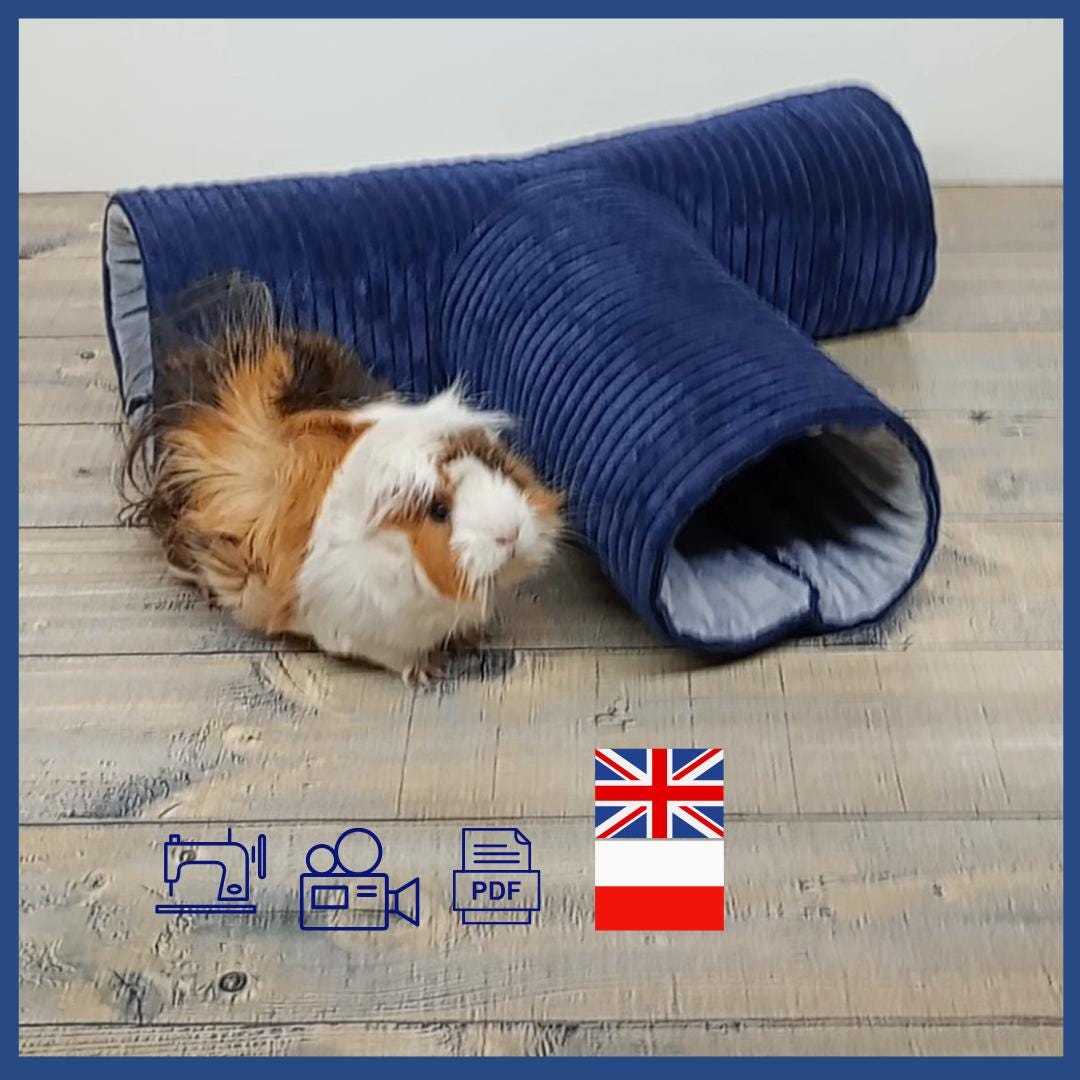 DIY T Tunnel Sewing Pattern for Guinea Pigs, Rats, Hedgehogs ...