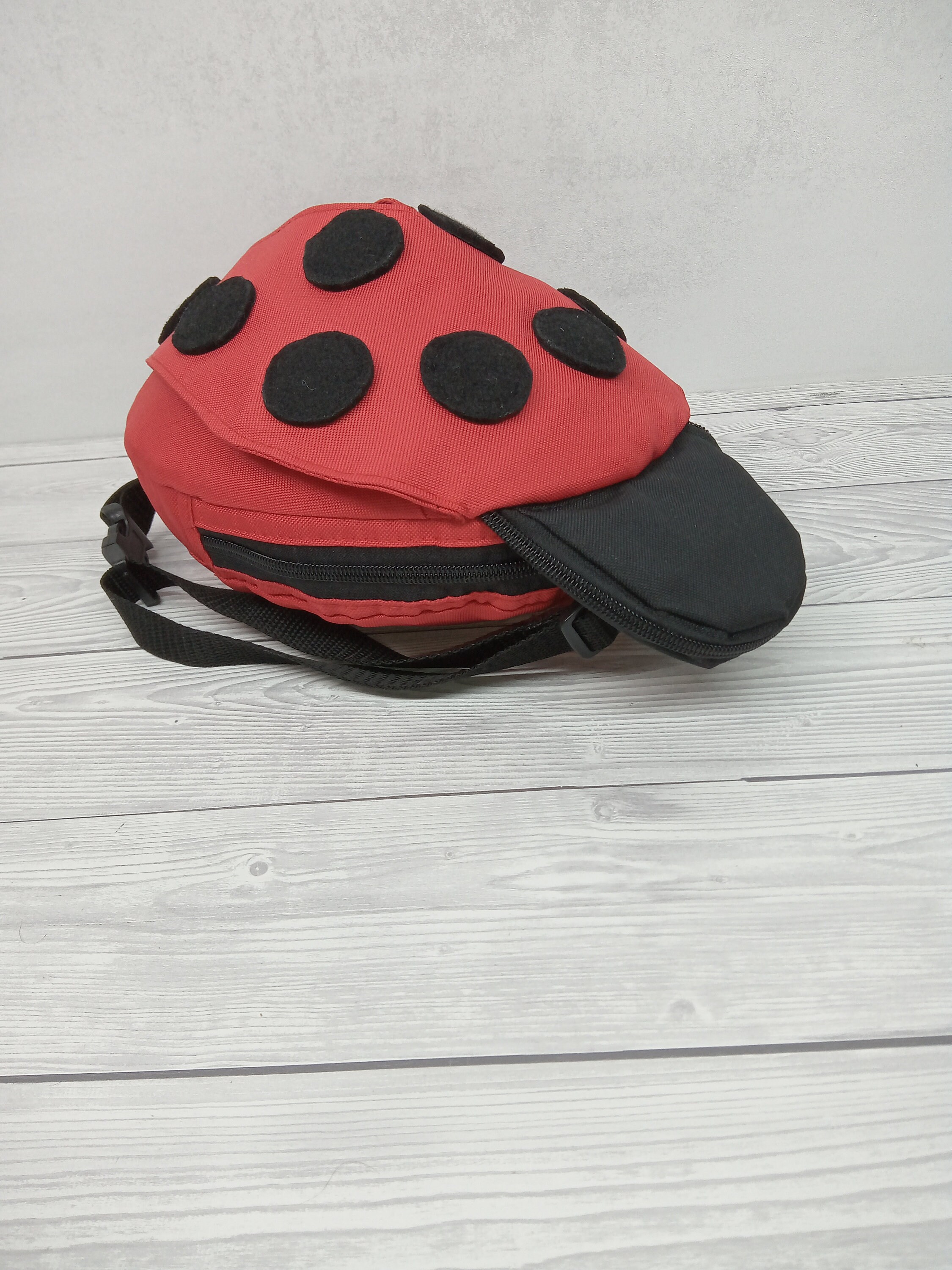 How to Sew a Backpack for a Child, Ladybug Backpack, Baby Bag, Backpack ...