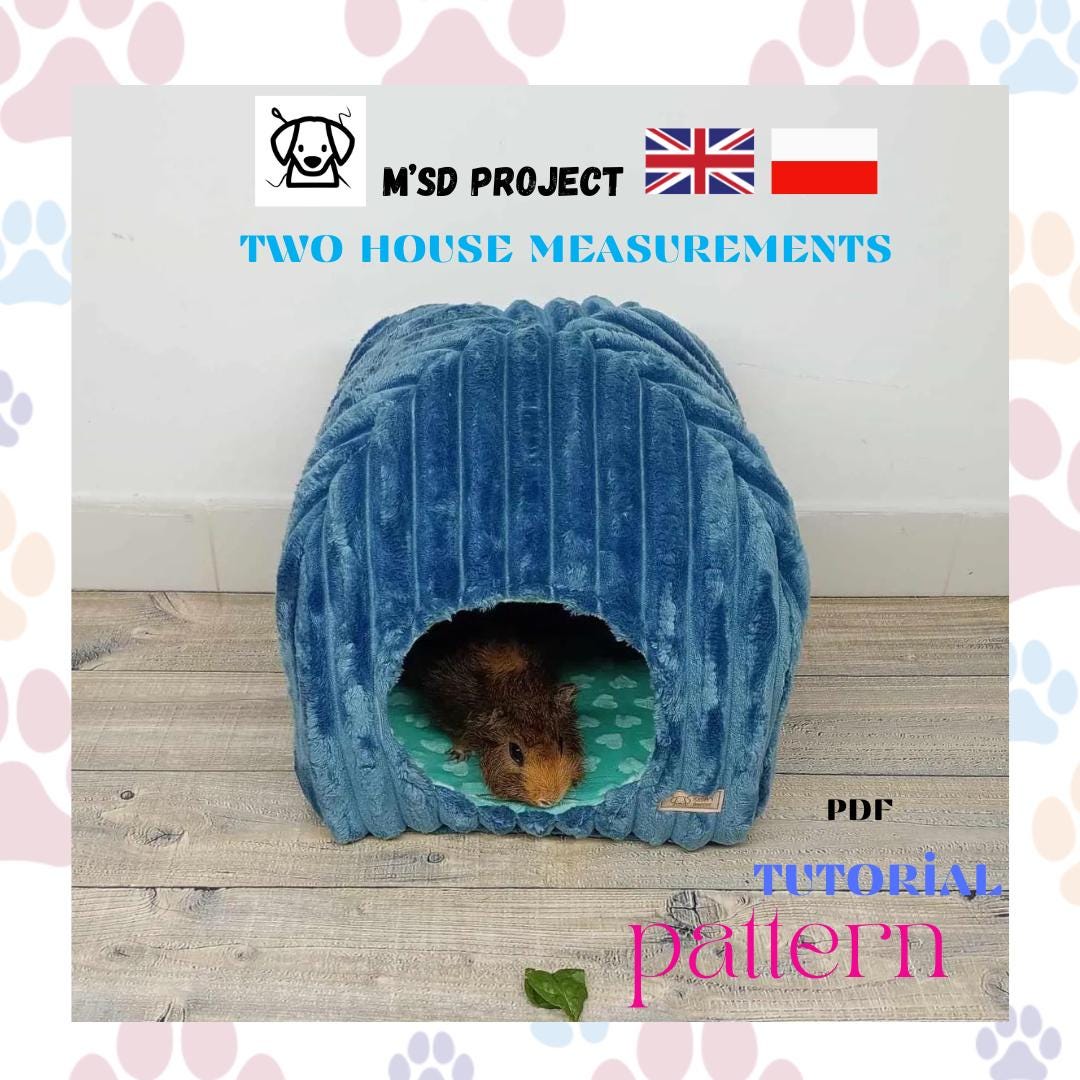 DIY Pet House Sewing Pattern & Video Tutorial | PDF Small Animal Bed ...