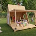 TRIANGLE PLAYHOUSE Plan, Playhouse Plans With Pergola and Swings for ...