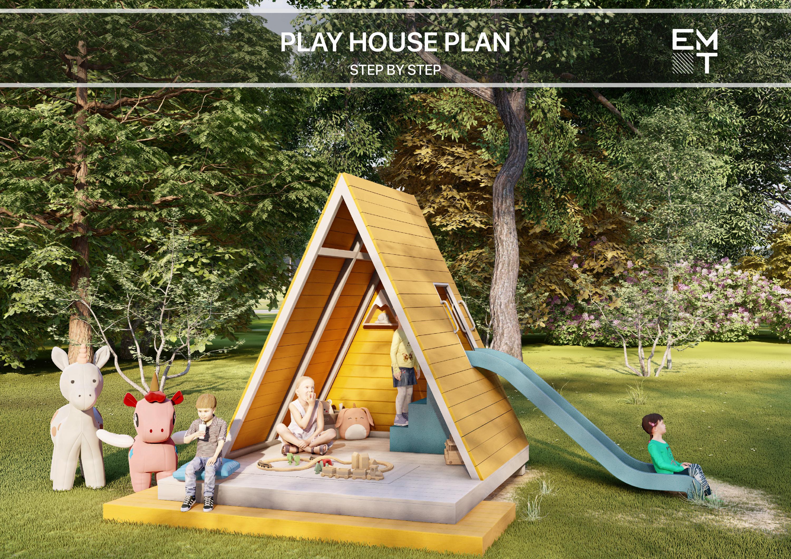 Triangle Slide Playhouse Plan Playhouse Plans for Kid Architecture ...