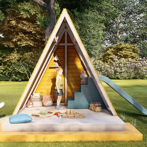 Triangle Slide Playhouse Plan Playhouse Plans for Kid Architecture ...