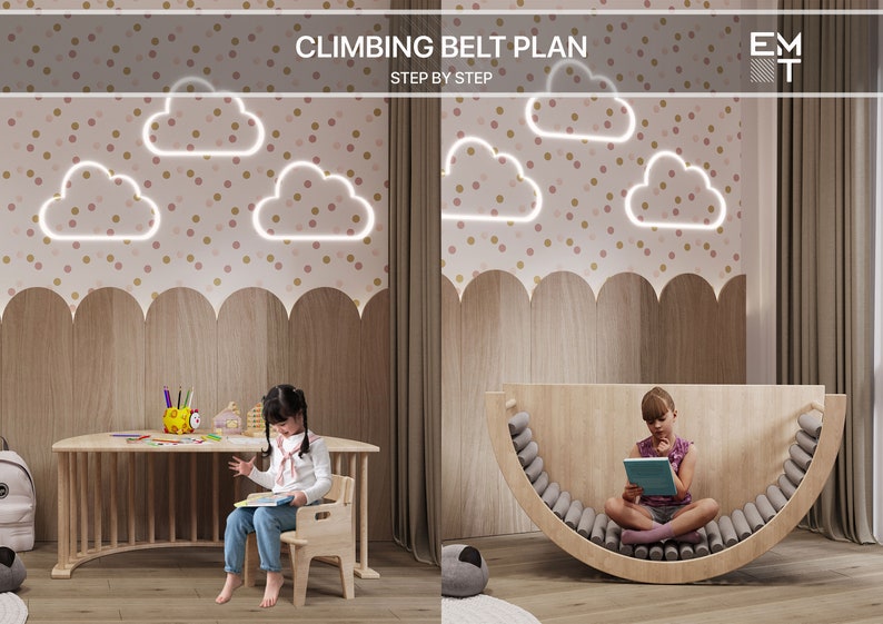 Nova Climbing Belt Plan - Wooden Montessori Climber - Multifunctional ...