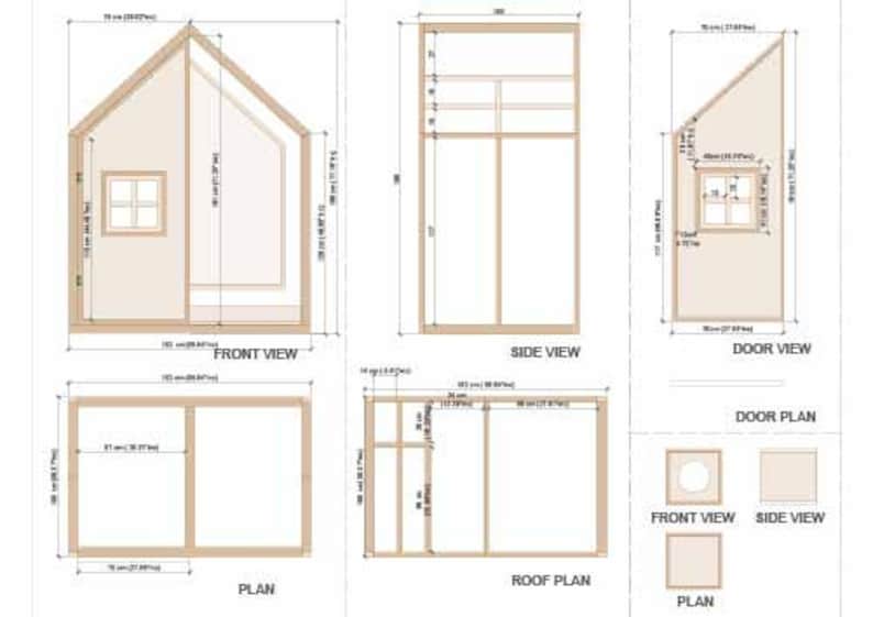 Playhouse Plans for Kids, Indoor Wood House Plan Plan Step by Step, Do ...