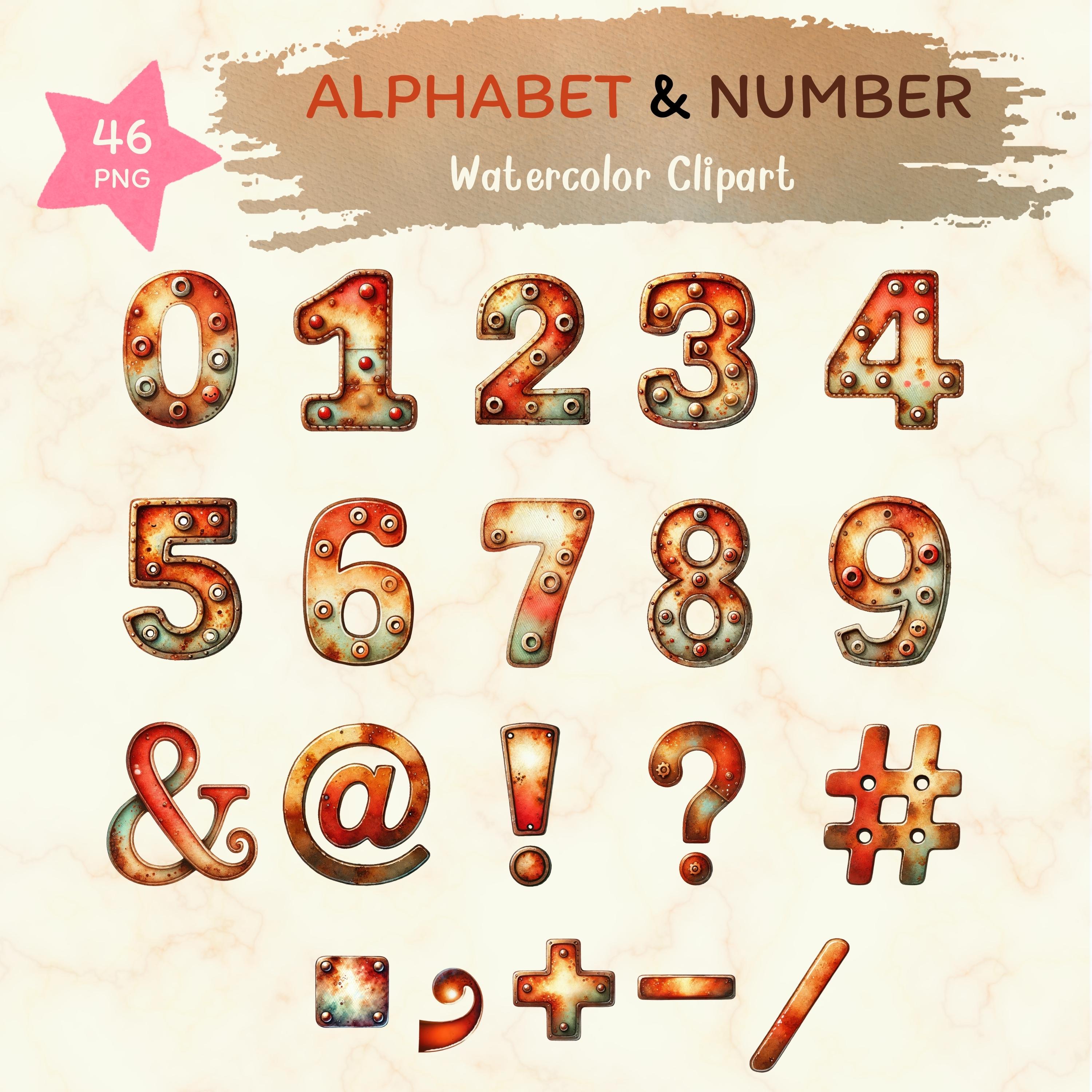 Watercolor Rusted PNG Letters, Transparent Background, Rusty Alphabet ...