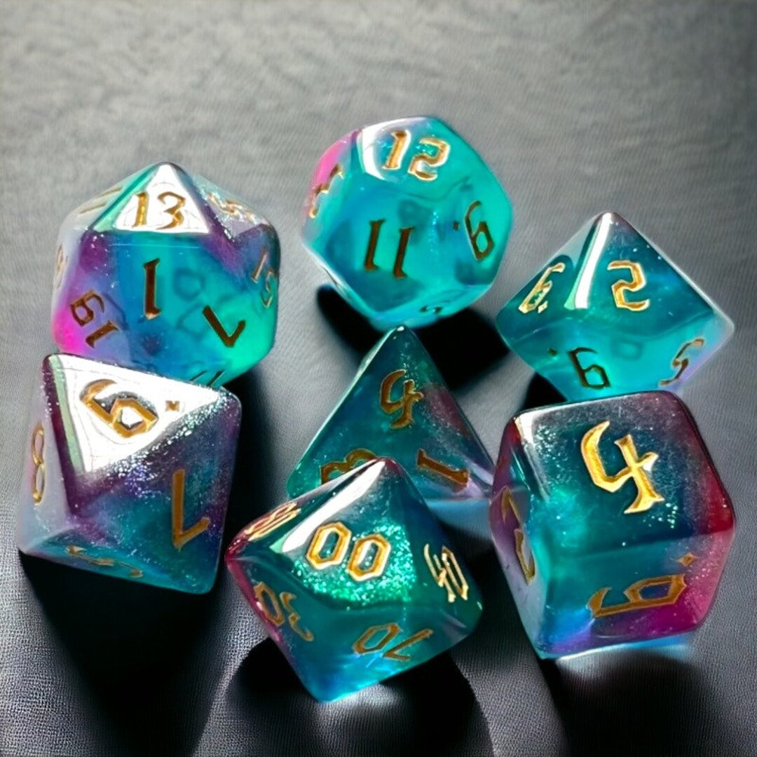 Double Colour Dnd Dice Set Polyhedral Dice Set Dice for - Etsy
