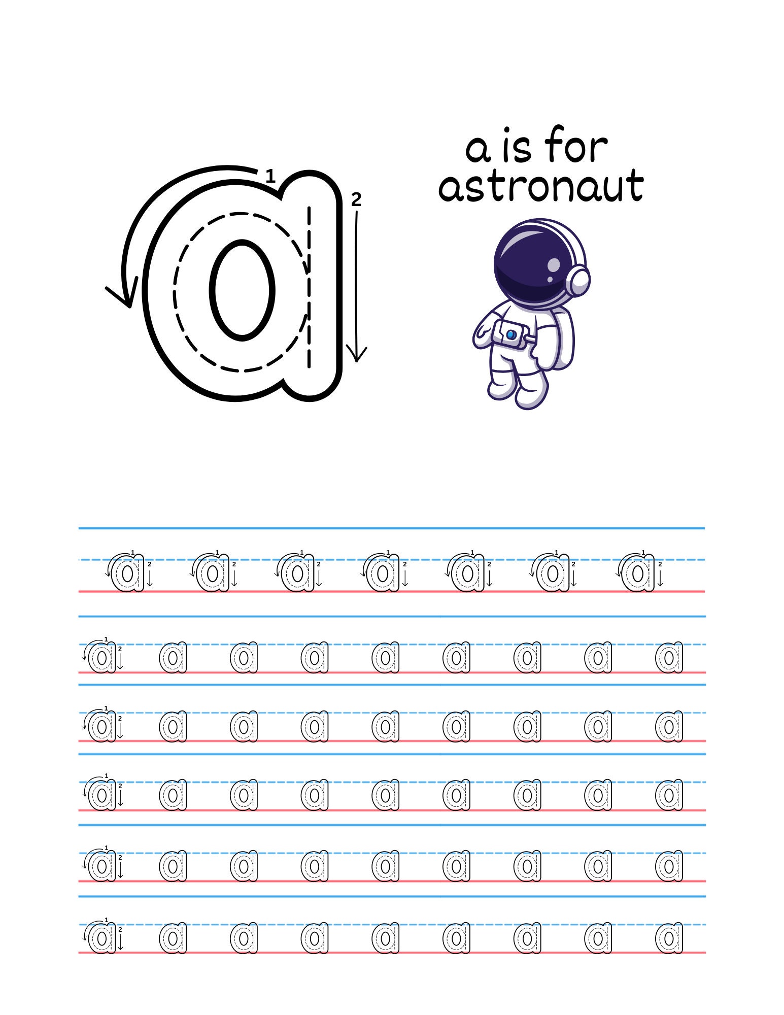 Tiny Hands Big Letters Tracing Lowercase Letters, Handwriting Practice ...