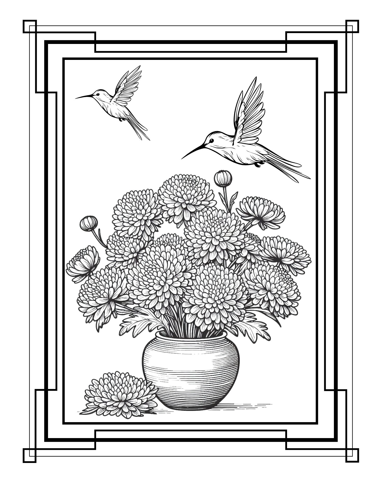 Flowers A to Z Adult Coloring Book, Floral Coloring Pages, Stress ...