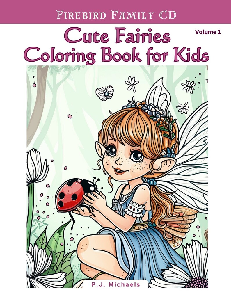 Simple Fairy Coloring Pages for Girls, Easy Kids Garden Fairies Digital ...