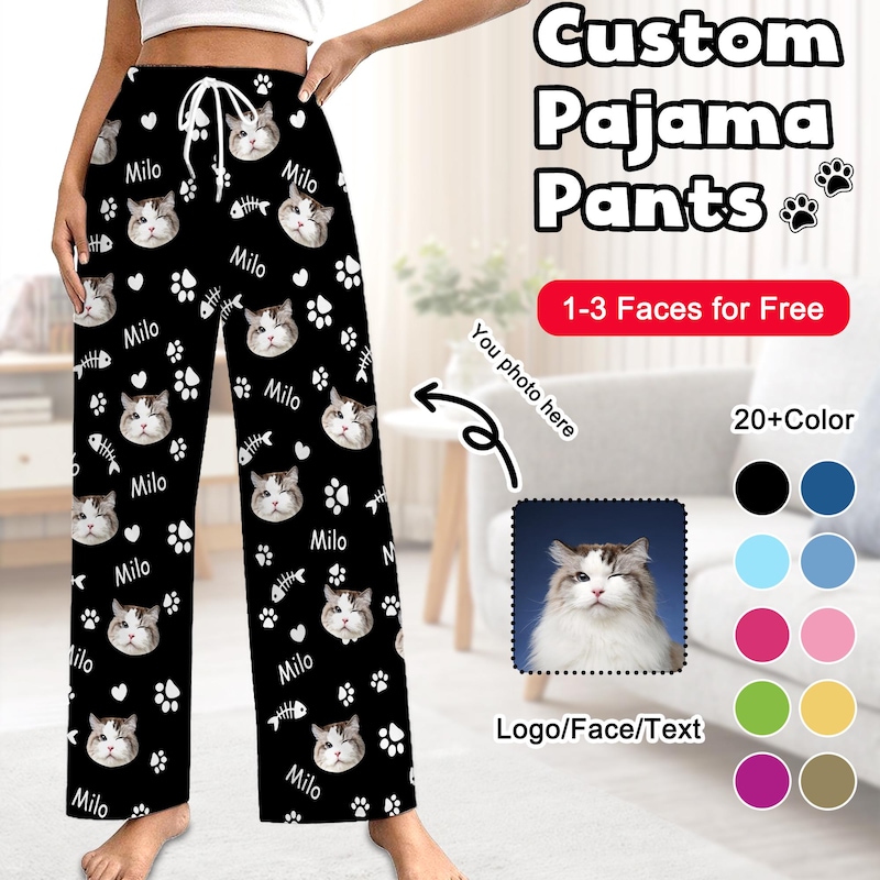 Cat Black Pajama - Etsy